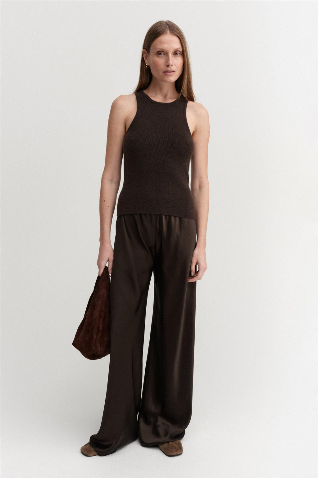 ALMADA LABEL - Bias Satin Pants - Chocolate – Shine