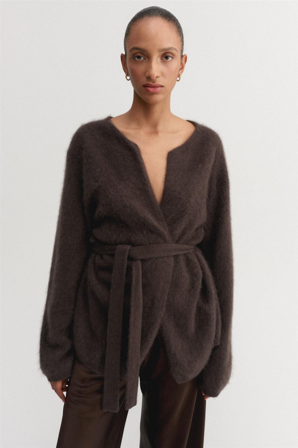 ALMADA LABEL - Aria Cardigan - Chocolate – Shine